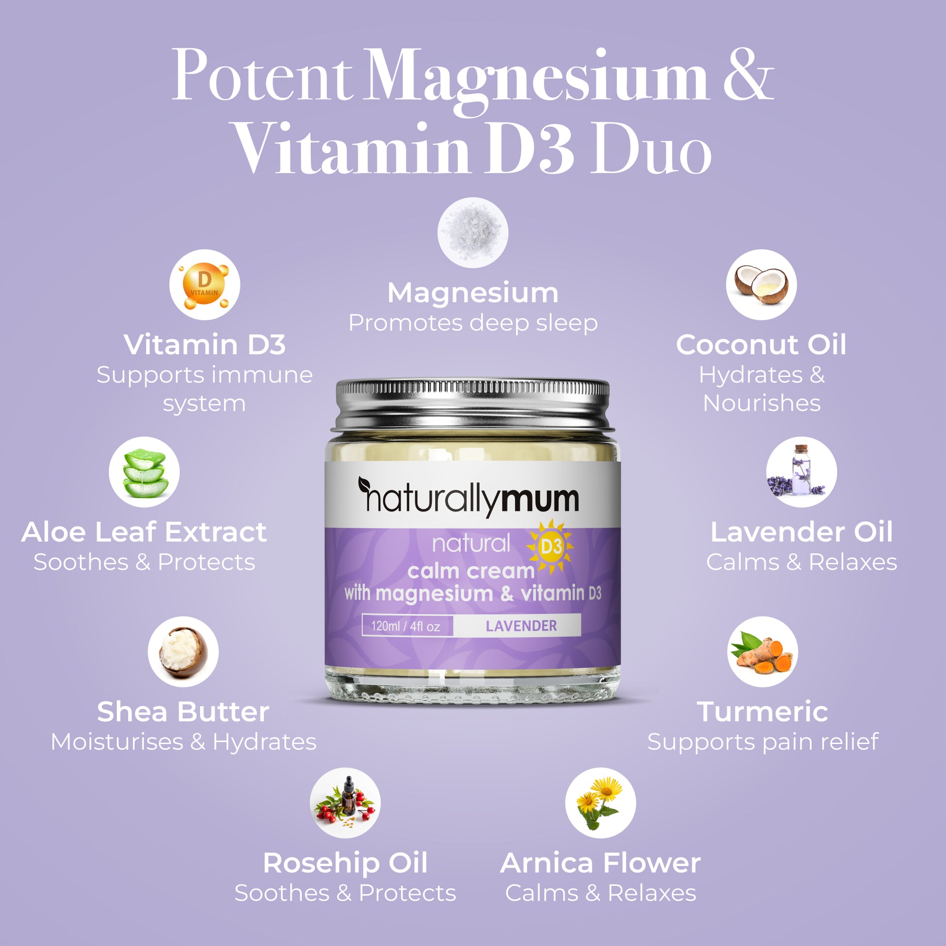 Calm Cream with Magnesium and Vitamin D – Naturally Mum